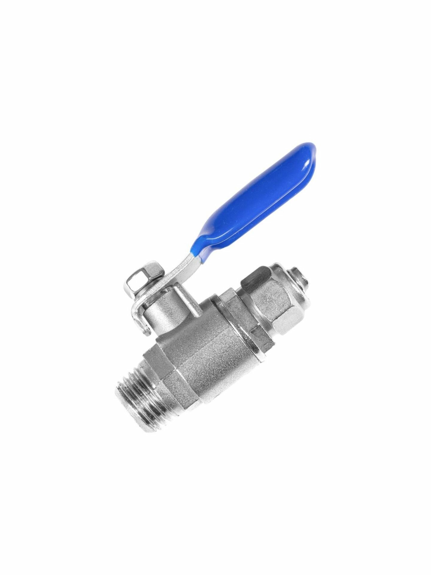 Кран шаровый с наружной резьбой 1/4" с зажимной гайкой