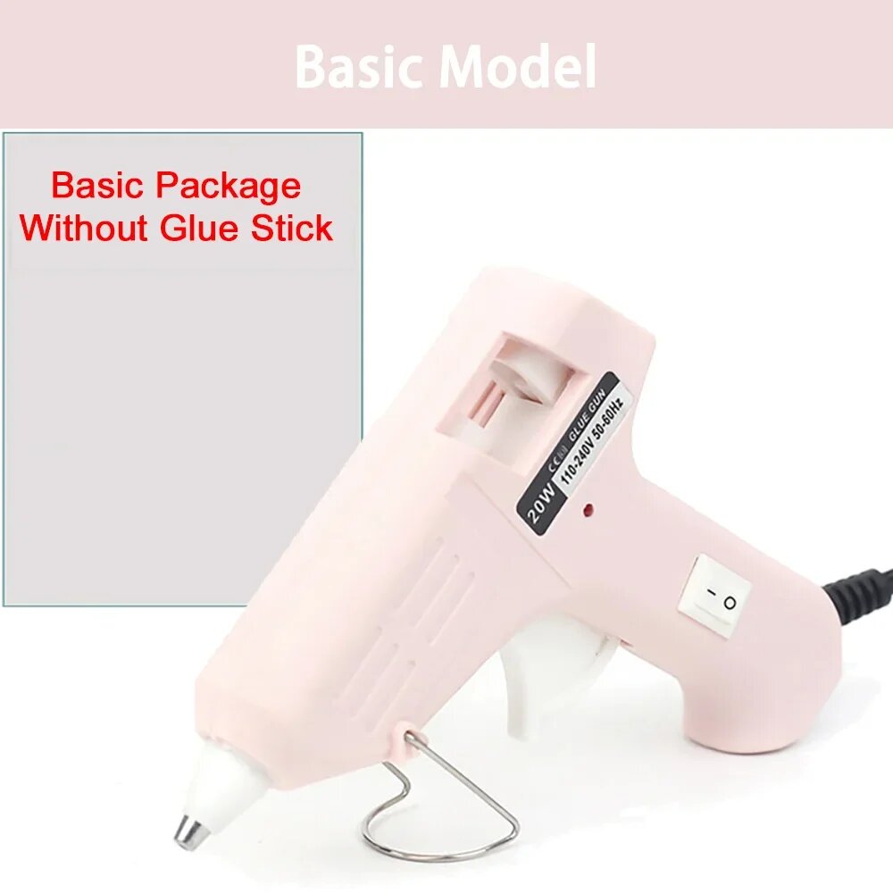 Детский термопистолет для клея 20 Вт US, Pink Basic Model