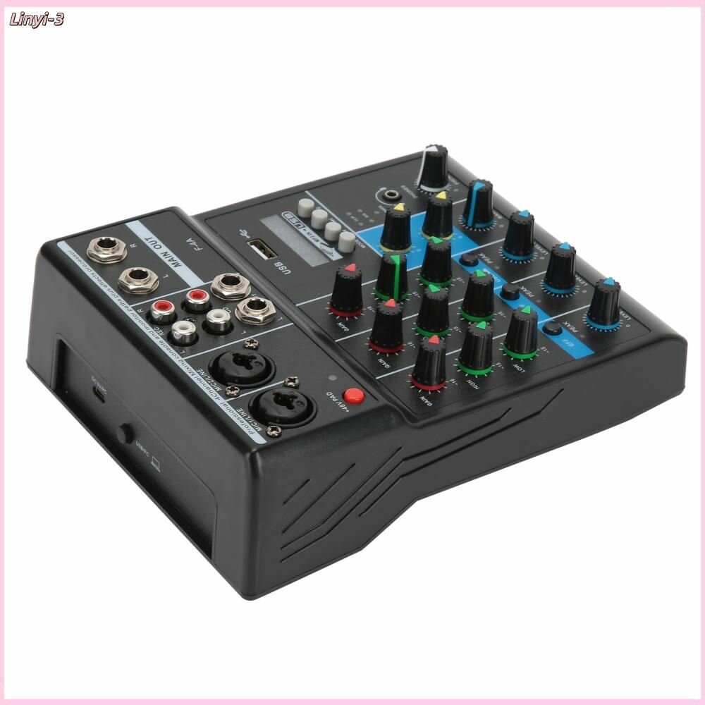 USB звуковая консоль, с регулировками тембра и громкости, для студийной записи и выступлений