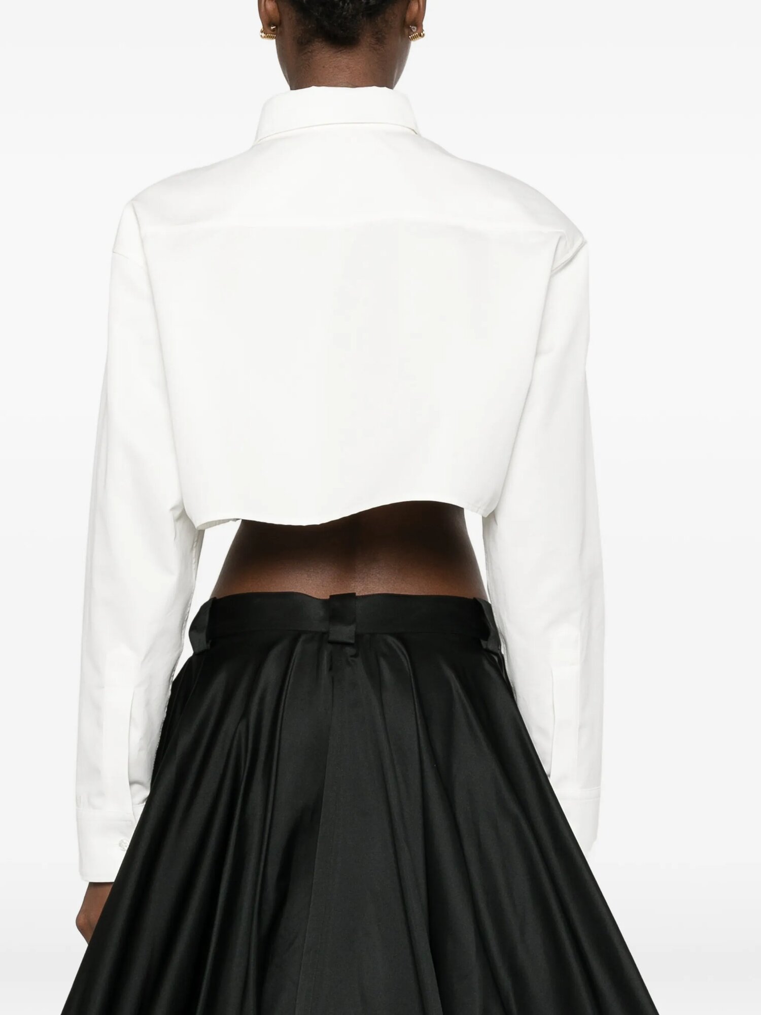 Рубашка BALENCIAGA Cropped shirt, размер 40, white — фото 1