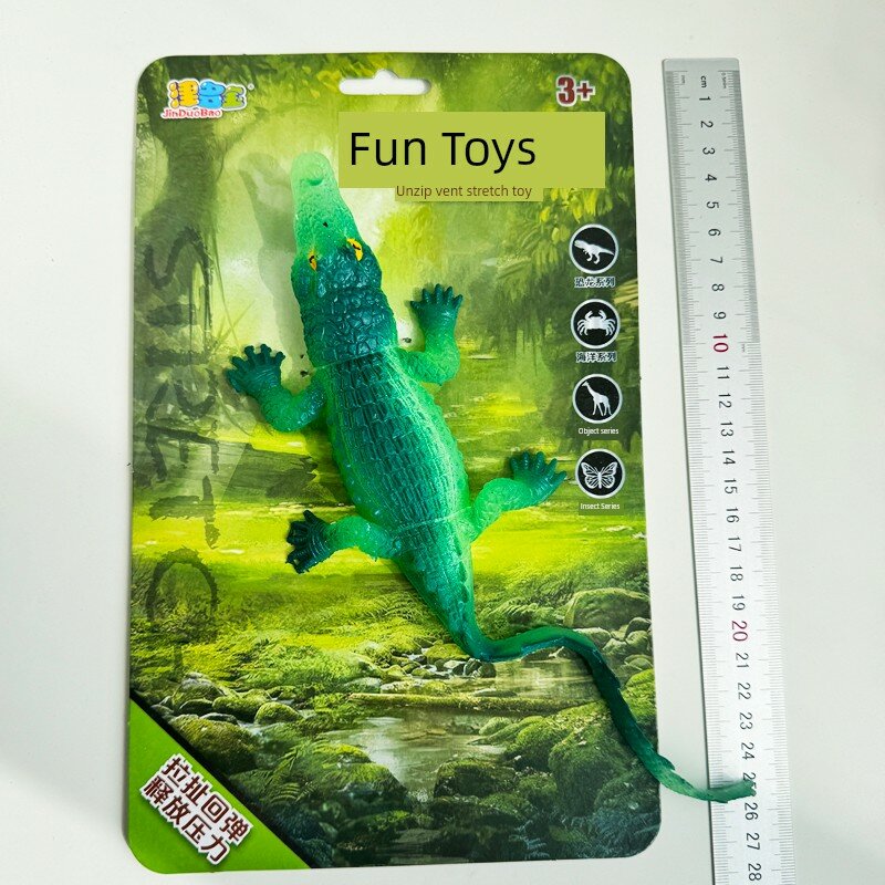 Светящийся крокодил, силиконовая игрушка, декоративная рептилия для детей, мягкая резина