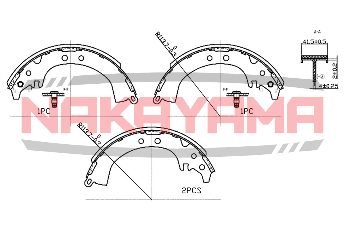 Колодки тормозные барабанные задние TOYOTA CAMRY,