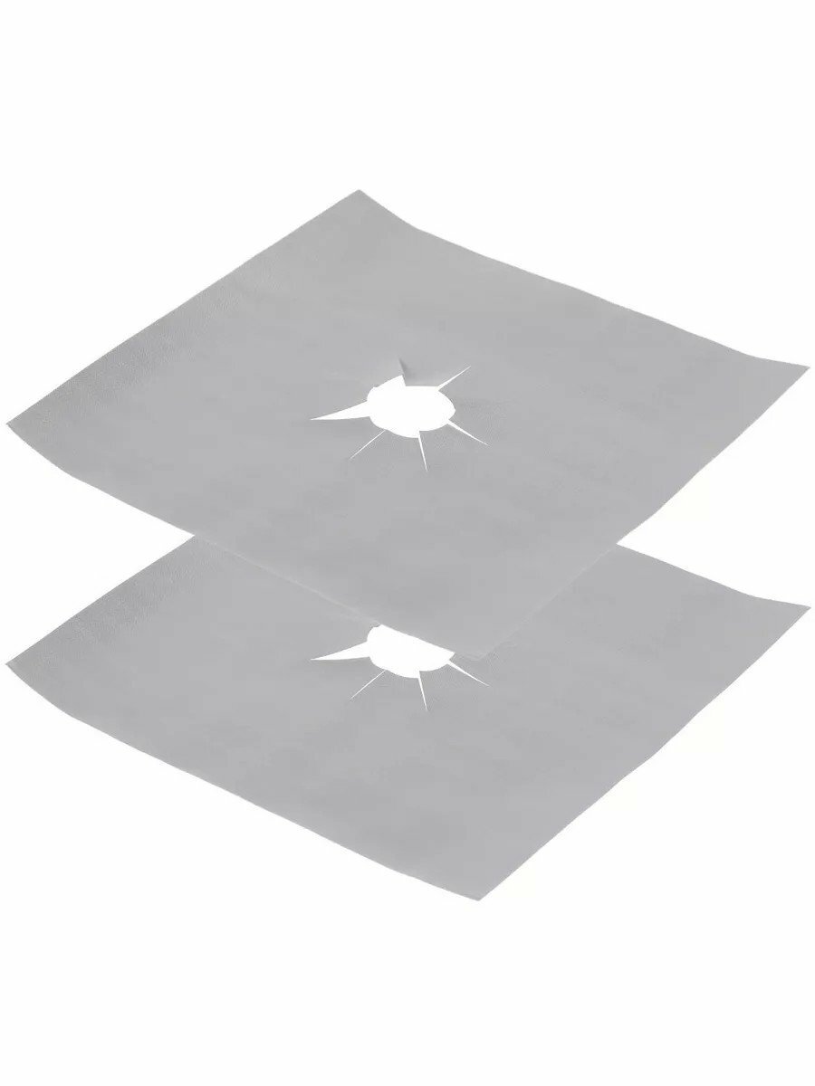 Накладка вокруг газовой конфорки тефлон, 27х27 см, 2 шт, КК8011