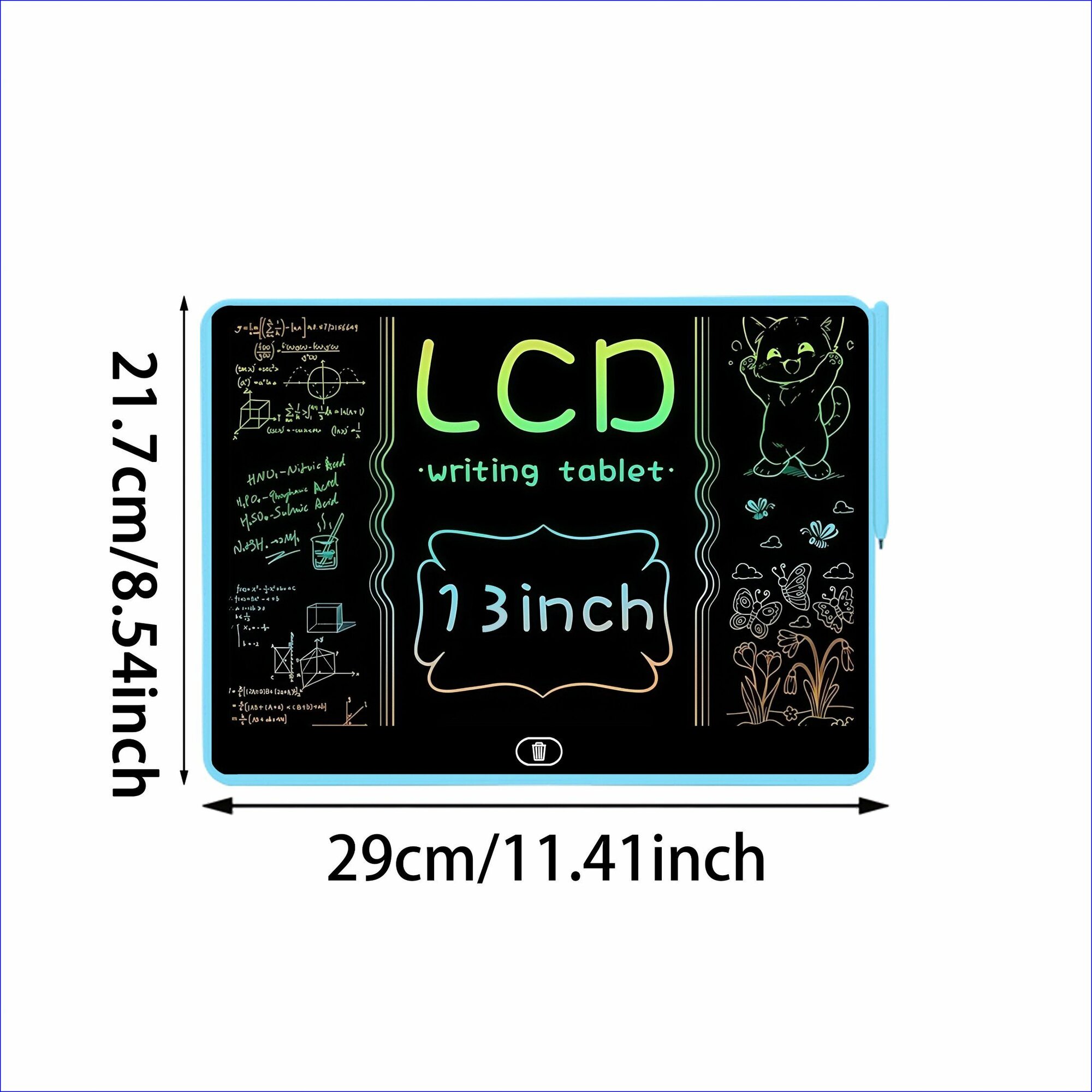 Новогодний ограниченный подарок: Электронная доска для рисования 11, 13, 16 дюймов стираемая, портативная, универсальна для подростков и взрослых, необходима для офиса и школы, граффити