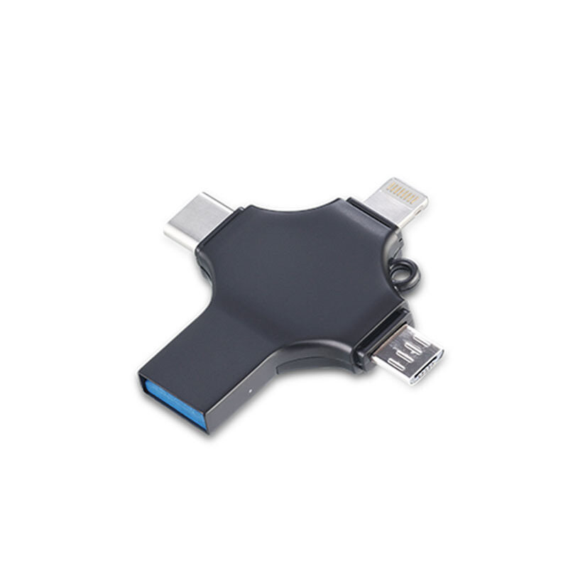 USB-флешка для мобильного телефона, металлическая USB-флешка, 4-в-1, кросс-бордерная электронная коммерция, USB-флешка для Android Type-C, подарок, специальная металлическая USB-флешка