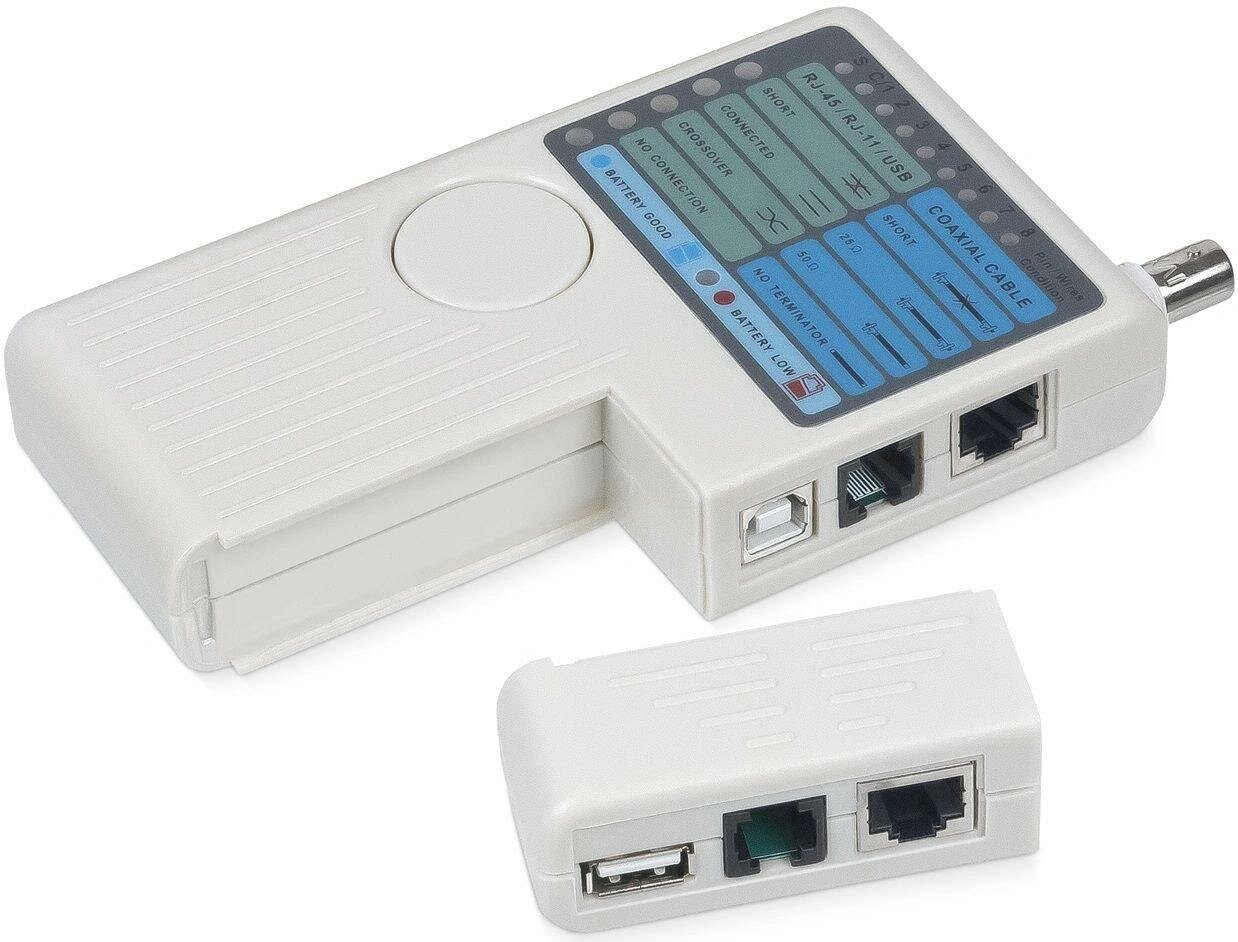 Тестер кабельный Cabeus контактный способ измерения, белый (HT-588CT)