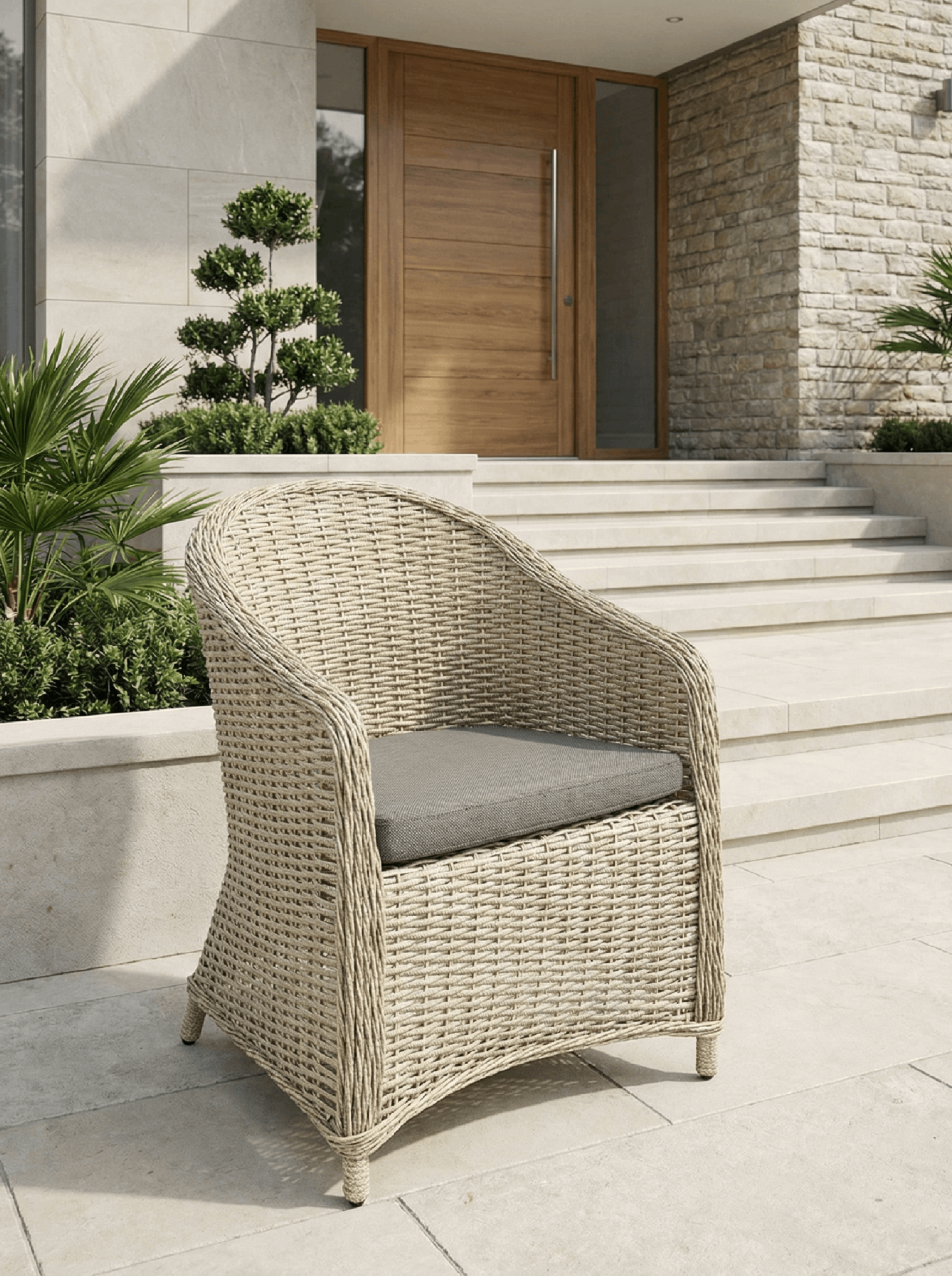 Кресло из ротанга, Primo, Цитрус, для дома, дачи, террасы и кафе, садовая плетёная мебель