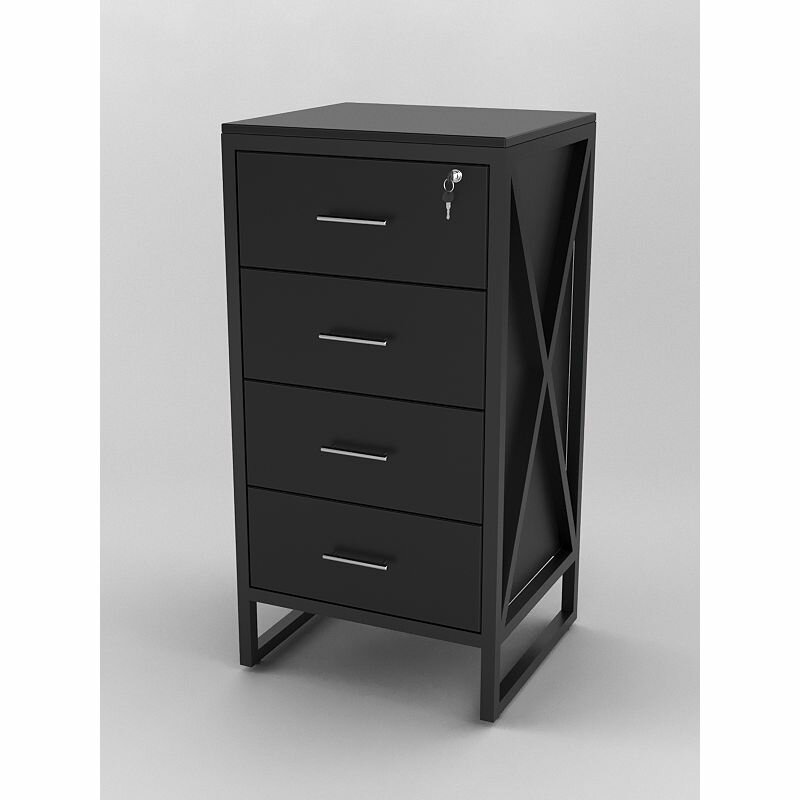 Торговый приставной прилавок "лофт стиль" №13, Черный. Производитель товара - компания Westcom.