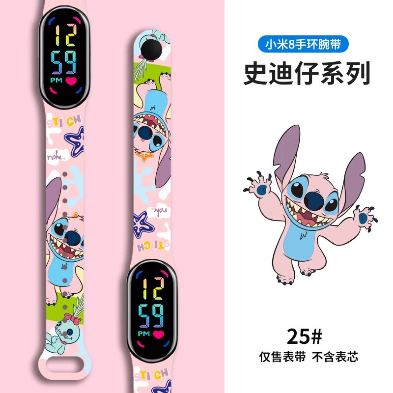 Браслет с принтом серии Stitch для Xiaomi Mi Band 10 9 8, сменный браслет для Mi Band 9/8, ремешок для часов NFC в подарок