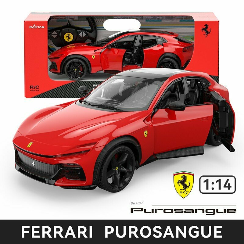 Масштаб 1:14, Радиоуправляемая машина Ferrari Purosangue для детей, зарядная модель с базовым комплектом