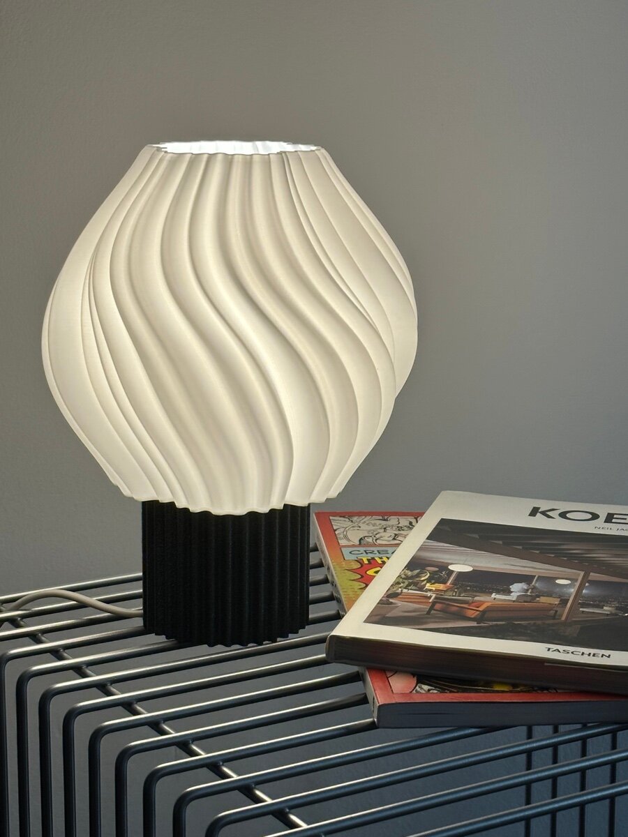 Настольная лампа "Мороженко", E14, светодиодная, пэтг, розовый плафон