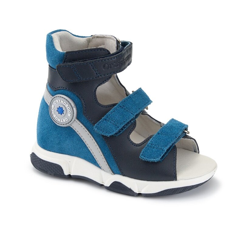 Обувь ортобум ортопедическая детская (ботинки летние) арт.71057-11 электро-сапфир р.34