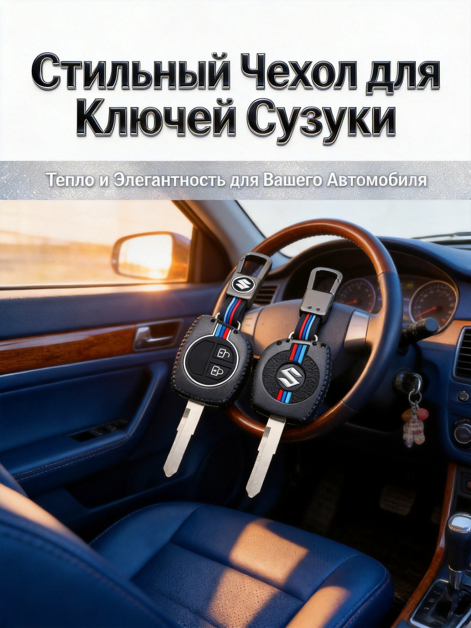 Чехол для автомобильного ключа с 2 кнопками, водонепроницаемый защитный брелок для Suzuki Swift Ignis Vitara Liana Ciaz Baleno