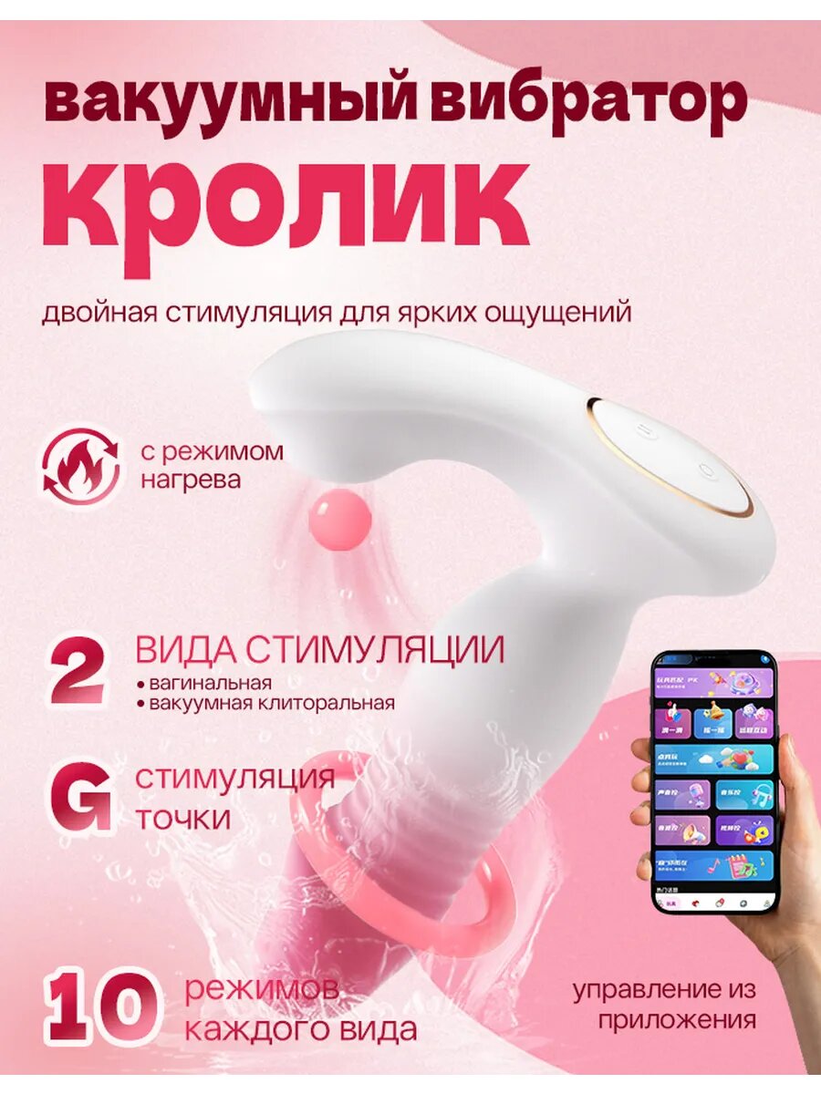 Вибратор кролик с вакуумной стимуляцией клитора