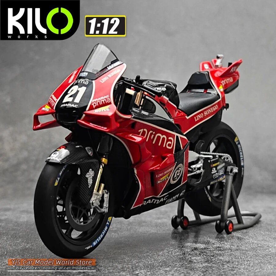 Модель мотоцикла KILOworks Prima Pramac Racing GP24 1:12, красный