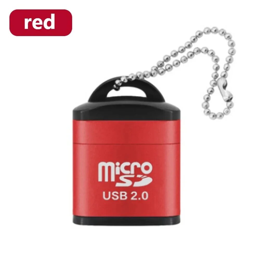 Красный USB 2.0 адаптер для Micro SD карт памяти