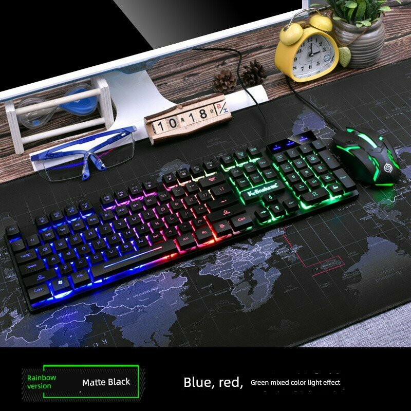 Механическая клавиатура и мышь Viper KM320, проводной комплект для настольных компьютеров, ноутбуков, игр и