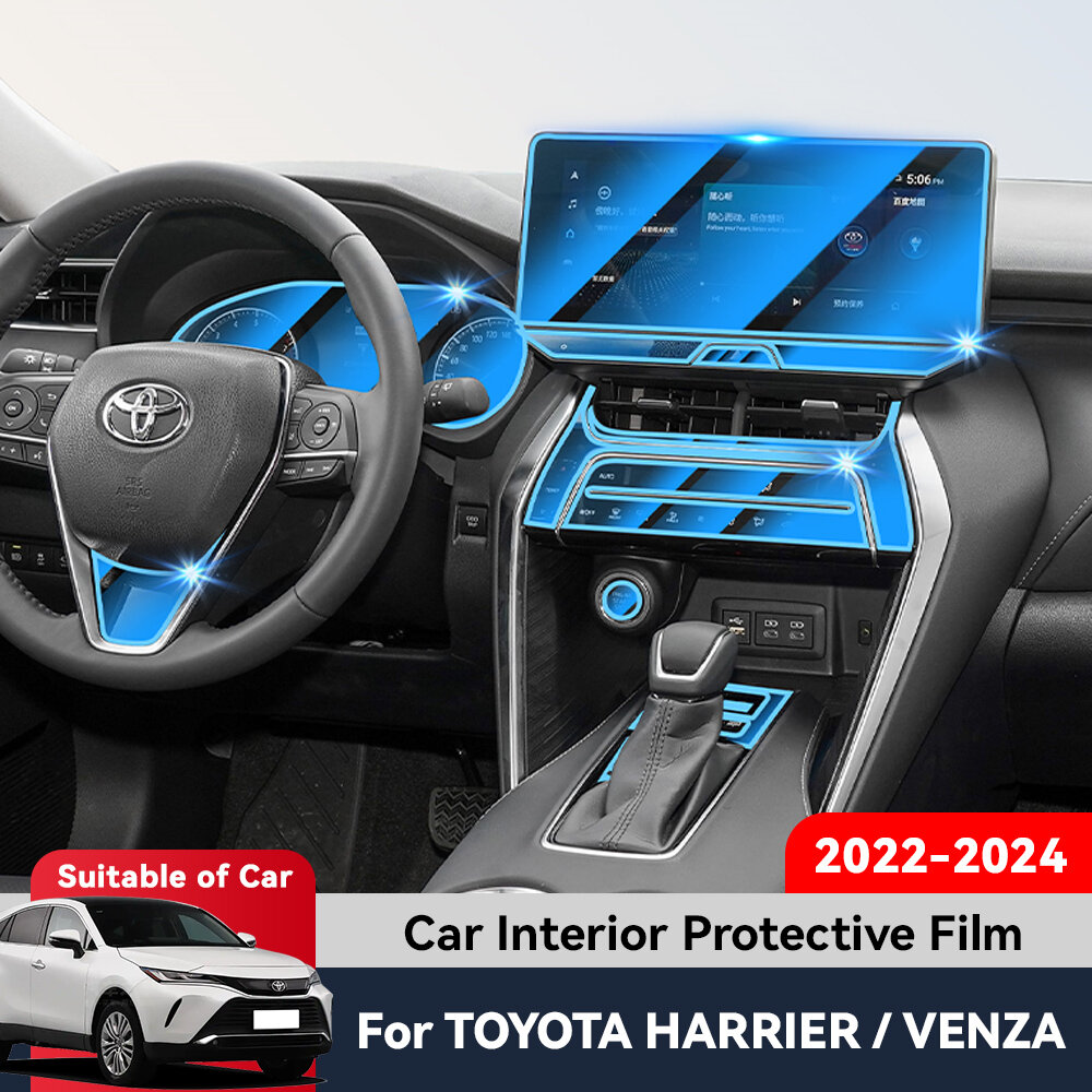 TPU мембрана для экрана навигации Toyota HARRIER/VENZA 2022-2024 — защита от царапин и пыли, для салона, левый руль