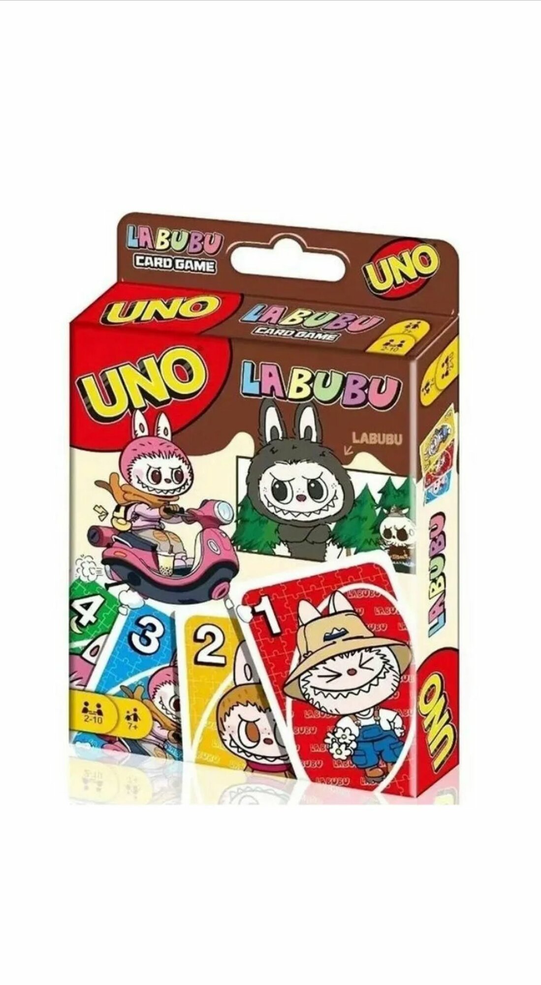Настольная игра UNO LABUBU: коричнево-красный.