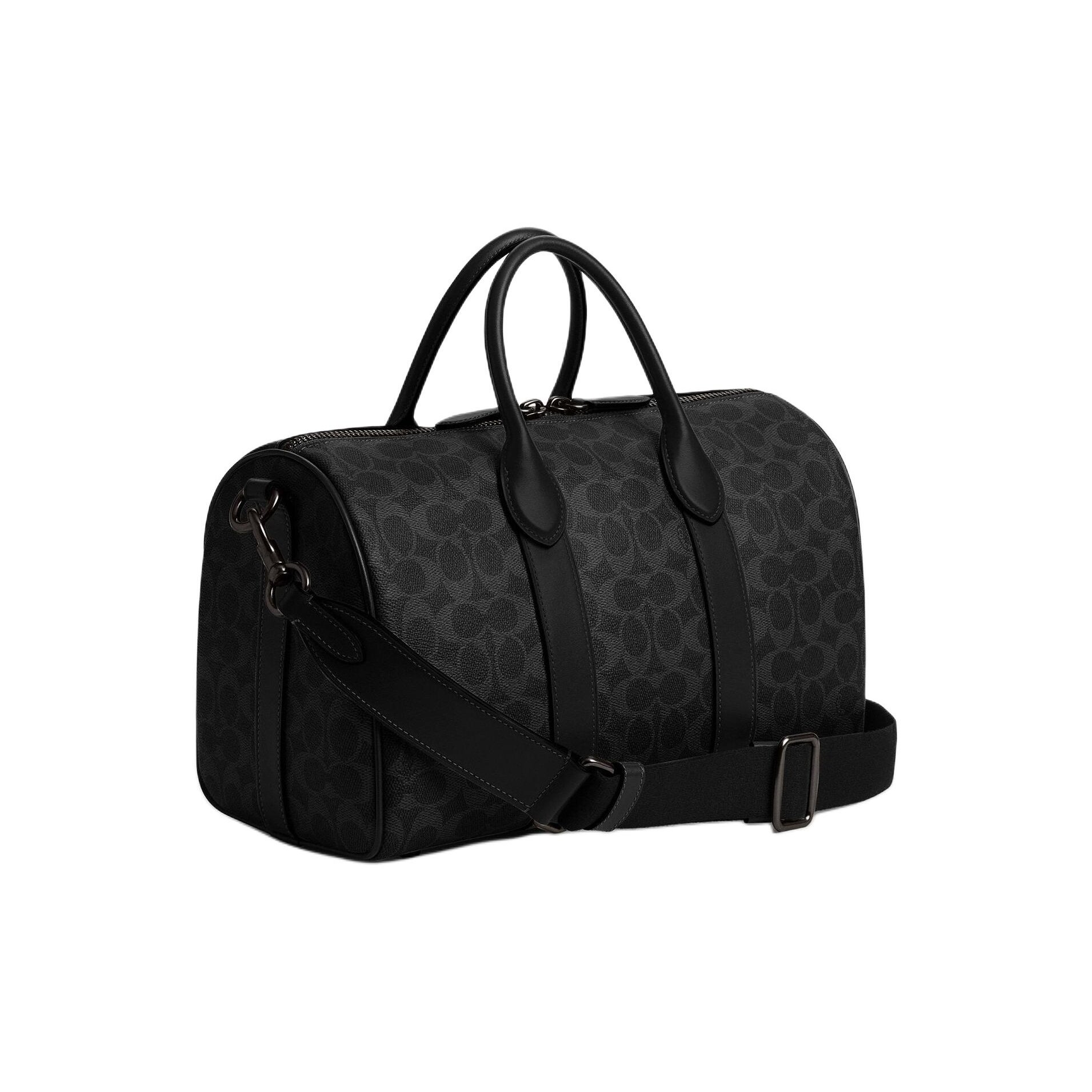 Сумка Coach, фактура тиснение, черный — фото 1
