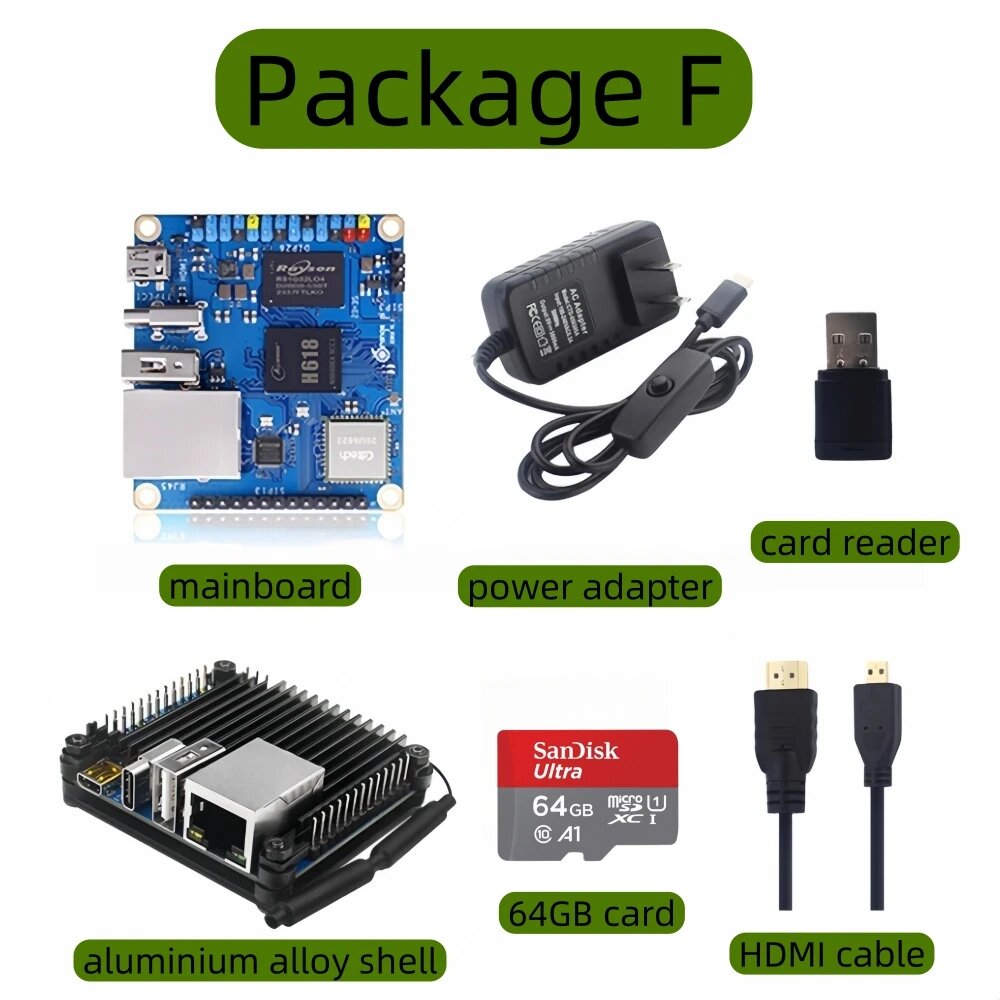 Orange Pi Zero 3, 2GB, Package F комплект