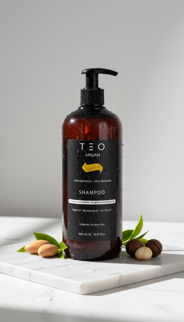 Шампунь Teotema "Teo Argan", с аргановым маслом, для тонких и поврежденных волос, 500 мл