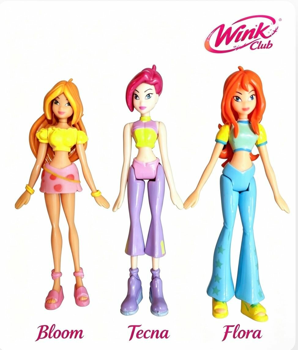 Фигурки Winx Club Блум, Флора, Текна, коллекционные фигурки