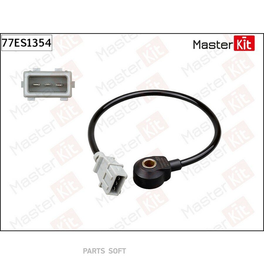 Датчик детонации CHEVROLET AVEO/CRUZE/LACETTI/LANOS/CAPTIVA 2.4/MATIZ от официального дистрибьютора, MASTERKIT, артикул 77ES1354