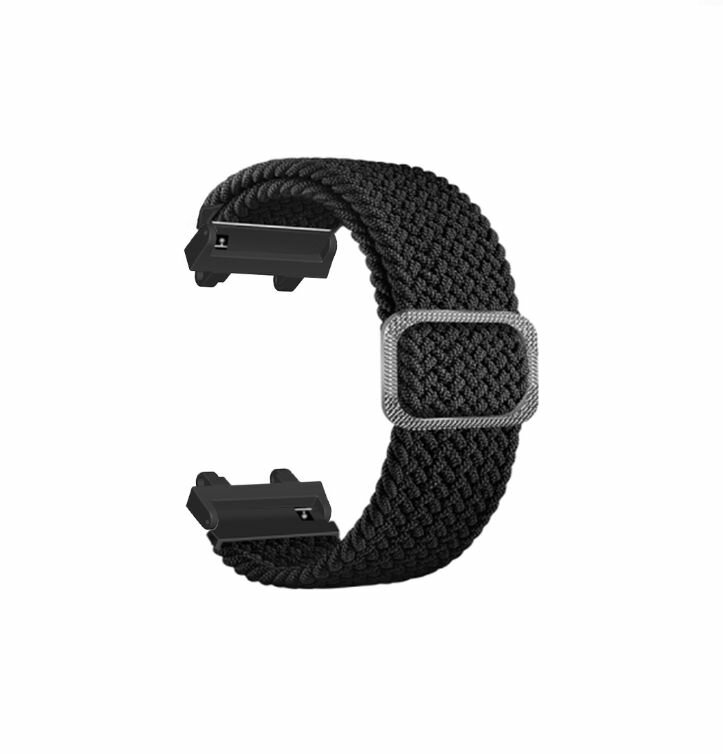 Сменный, тканевый ремешок MyPads для умных смарт-часов Amazfit T-Rex 2 / Amazfit T-Rex Ultra из прочного, плотного нейлона с дизайном Спорт, черный