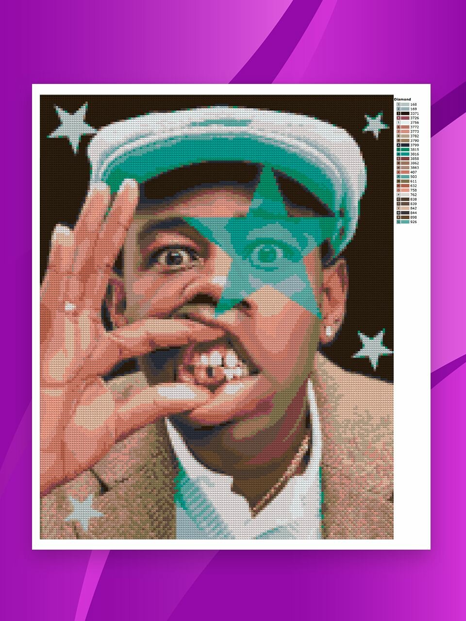 Алмазная мозаика без подрамника - вышивка - Tyler The Creator - Плакат 40 х 50 см