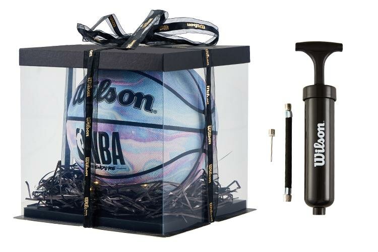 Баскетбольный мяч унисекс Wilson NBA Pu Basketball, Синий Фиолетовый, размер 7, S EU