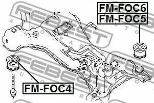 Сайлентблок подрамника передний FORD Focus II FEBEST FM-FOC4