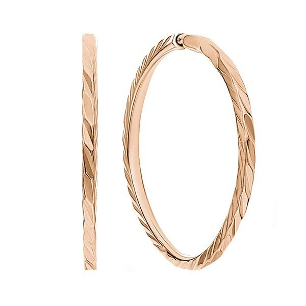 Серьги конго, красное золото, 585 проба