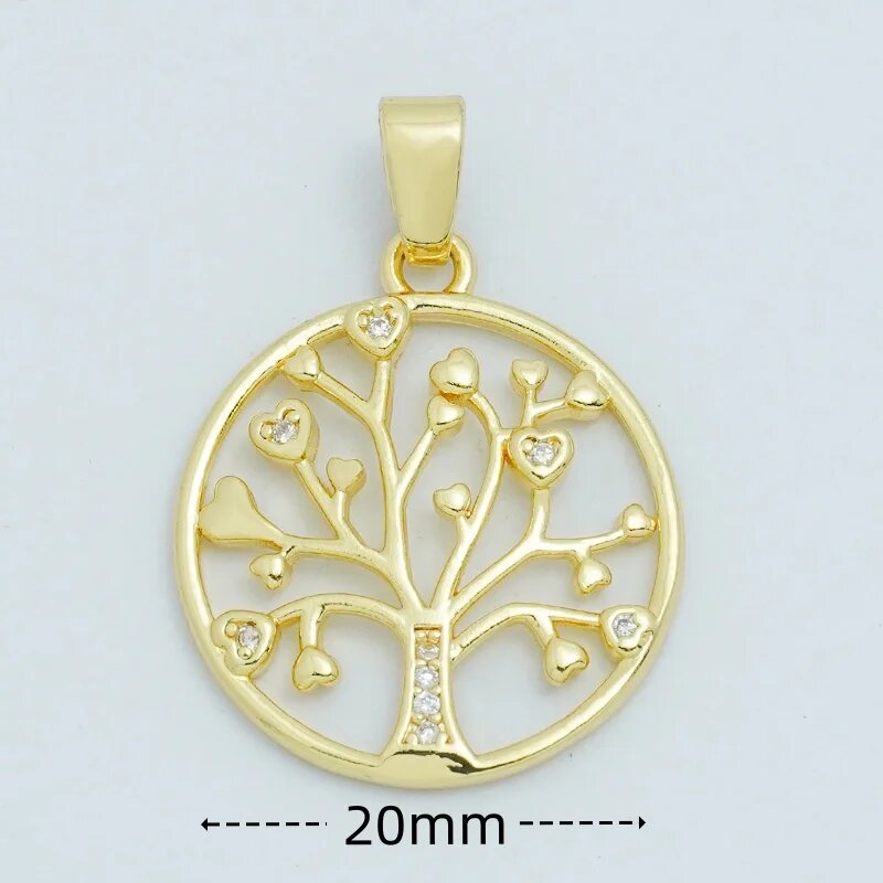 Латунные подвески с фианитом LJRIVER DZ5875-Gold