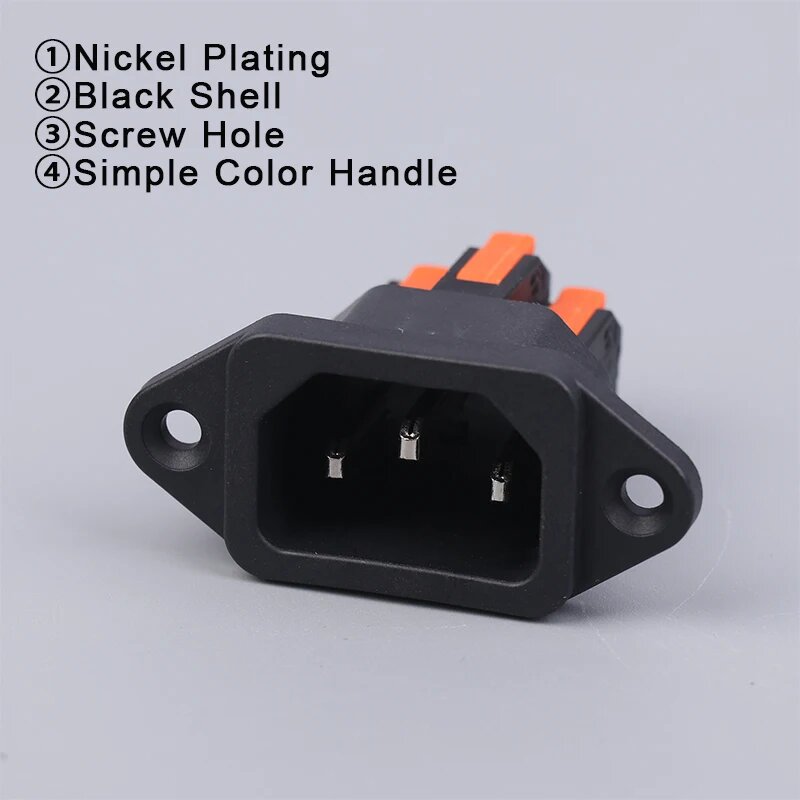 JETTING 3-контактная розетка IEC C14 250В 10А 01