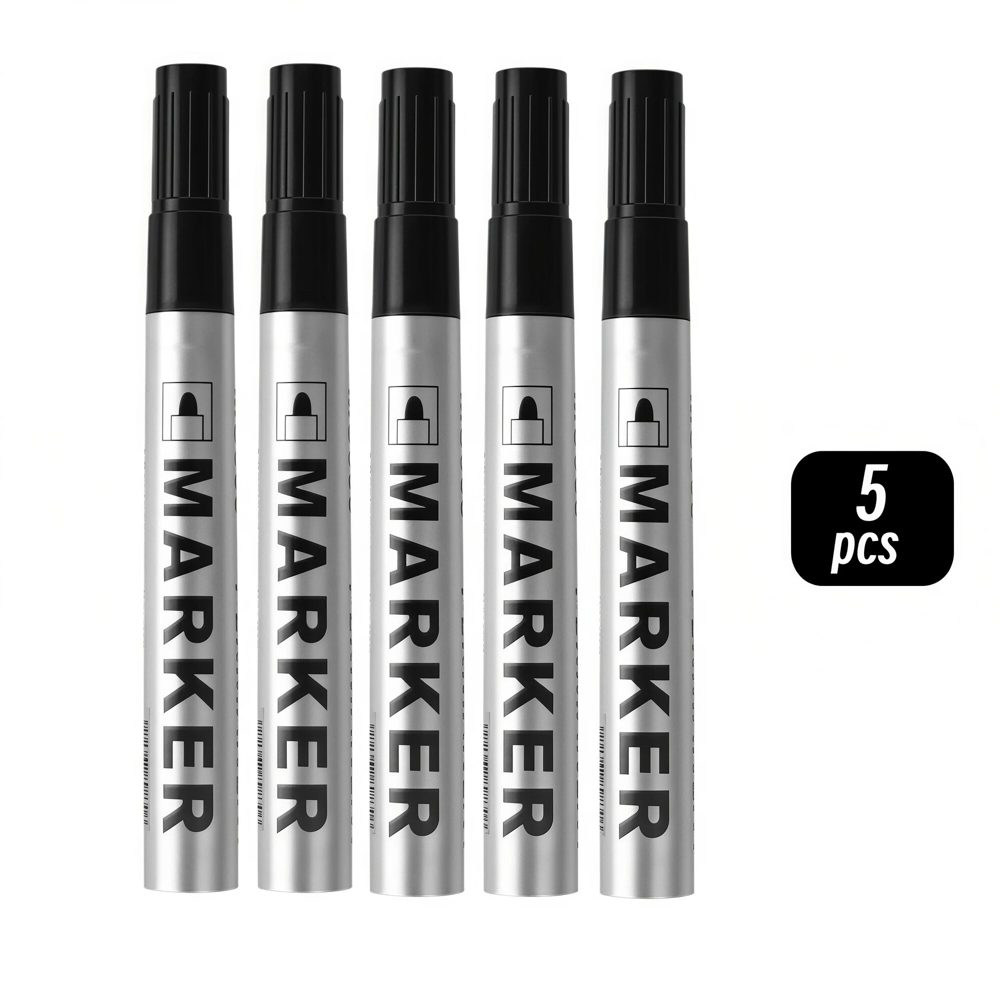 Водостойкий черный маркер-краска для шин Черный, Black-5pc