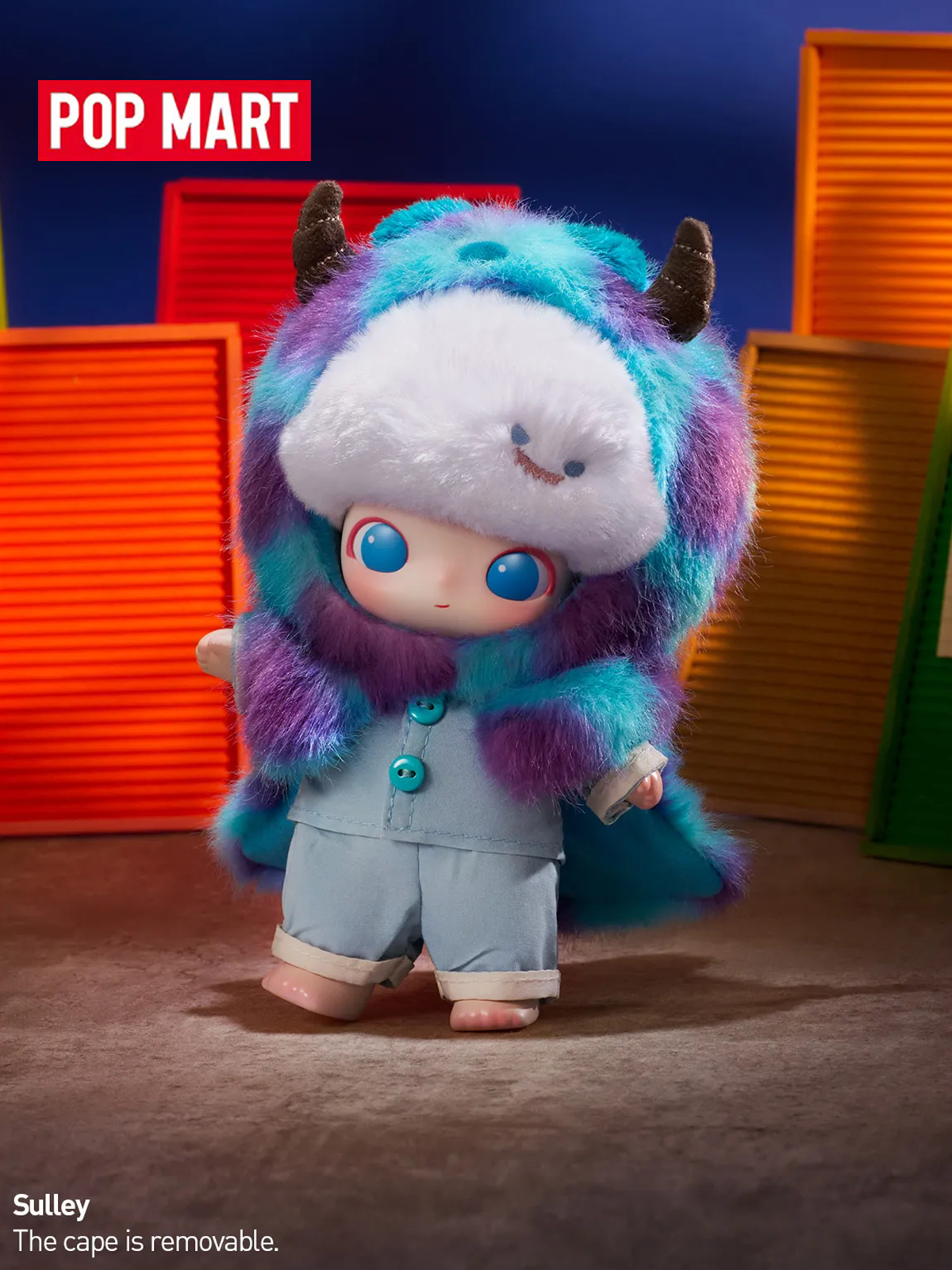 Коллекционная фигурка Слепая коробка DIMOO WORLD × PIXAR Series VinyI Plush Pendant-Sulley