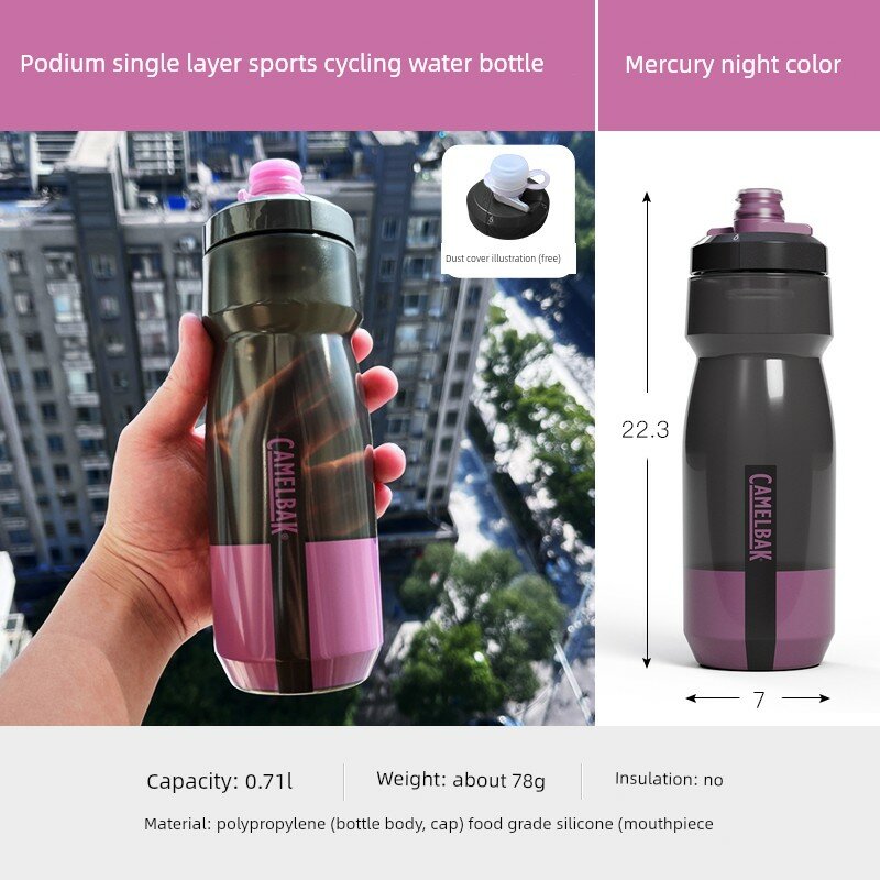 Camelbak 0.71L однокамерная велосипедная бутылка с пылезащитной крышкой, цвет меркурий ночь