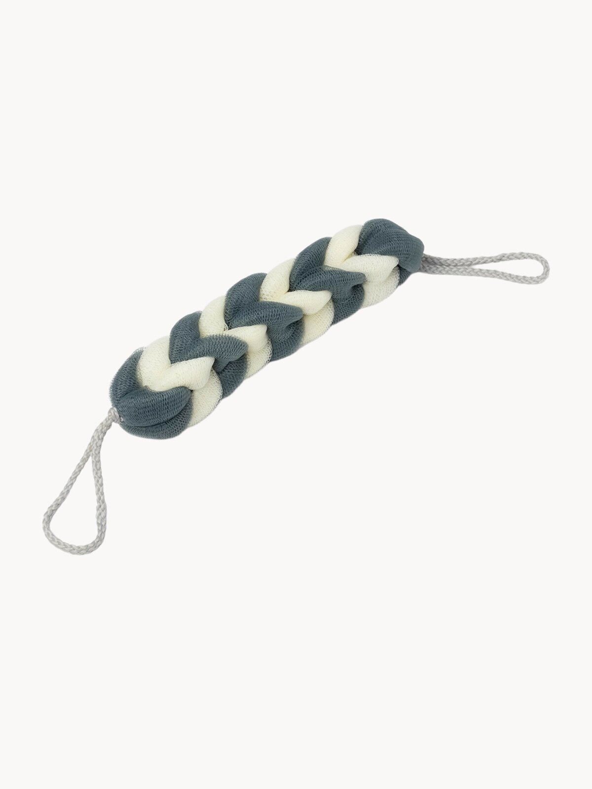 Мочалка для тела Доляна «Косичка», размер 32×5 см, 70 г, синяя