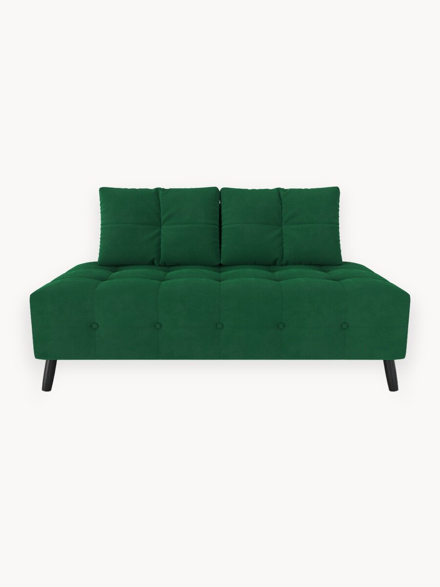 Диван SALON TRON "Манхэттен", прямой 150x65x64 см велюр изумрудный