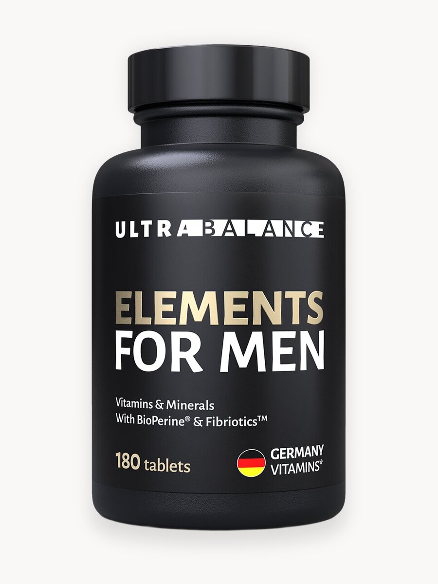 Мультивитамины для мужчин UltraBalance, комплекс для тонуса, выносливости и поддержки мужского здоровья, 180 шт.