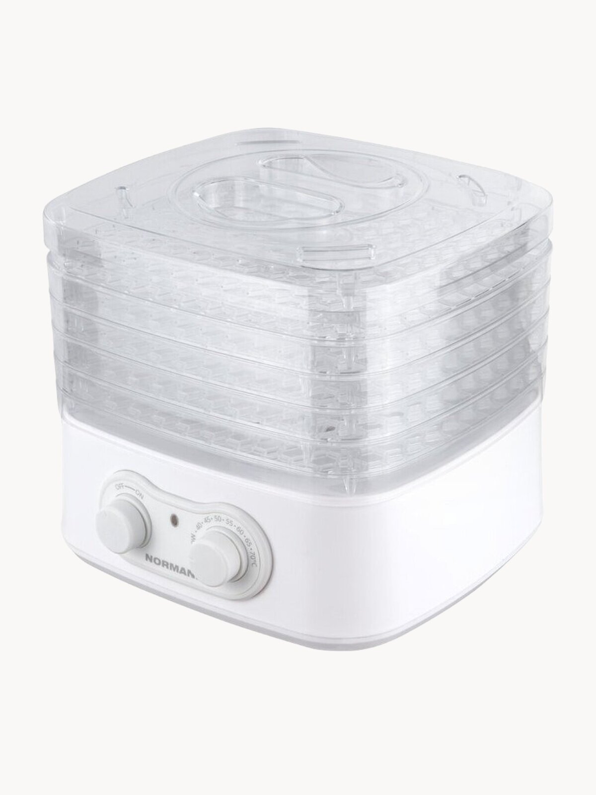 Сушилка-деригатор для овощей и фруктов NORMANN AFD-801 5 поддонов, регулировка температуры, конвекционная