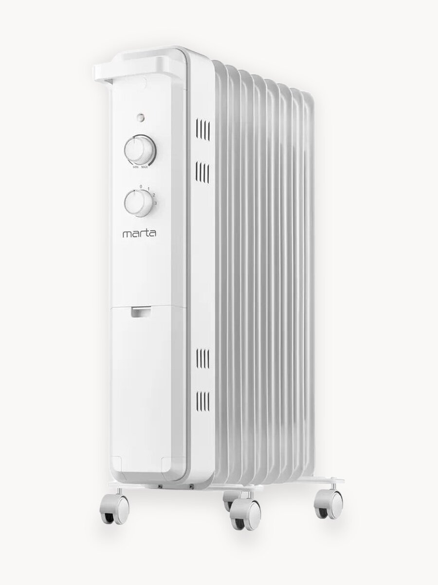 Масляный обогреватель MARTA MT-OH2433A, 2500 Вт, 3 уровня мощности, 9 секций