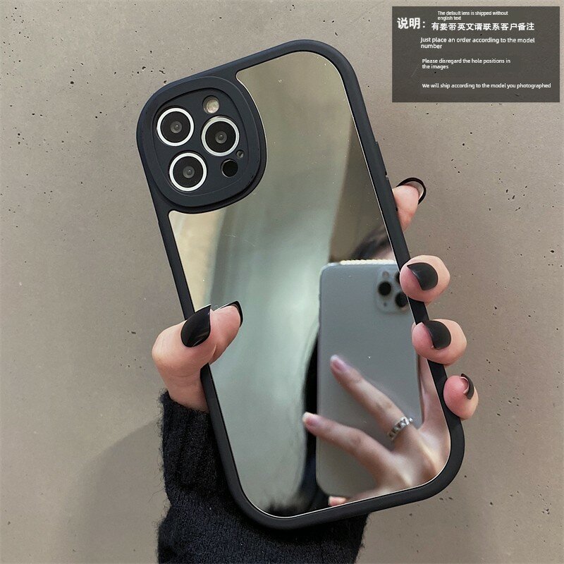 Чехол для iPhone 17 Pro Max черный толстый силиконовый зеркальный с узким дизайном – премиум-защита