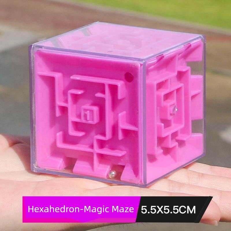 Розовый магический лабиринт 6-гранная головоломка - творческая 3D головоломка для девочек