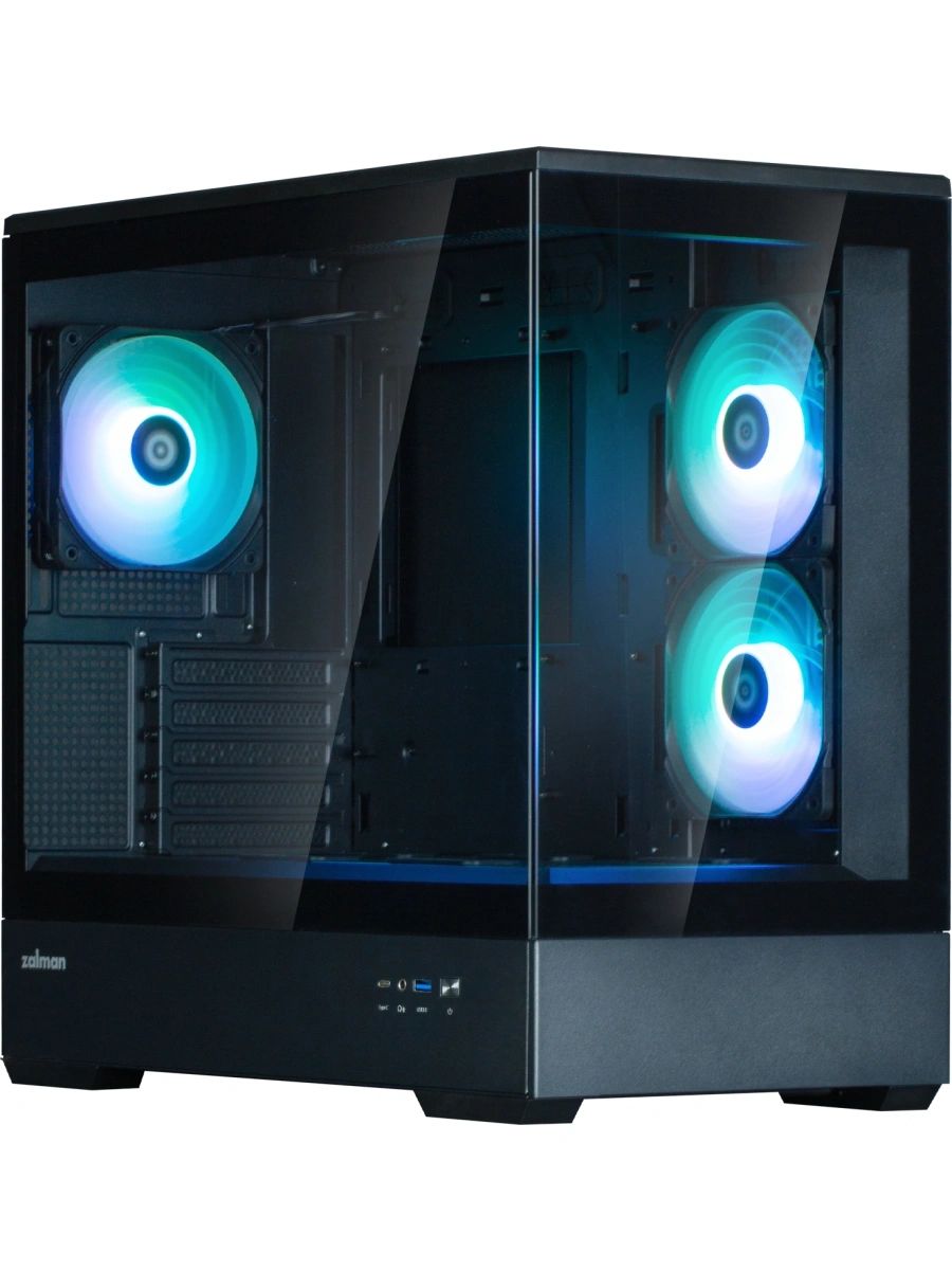 Корпус Zalman P30 V2 черный без БП mATX 6x120mm 5x140mm 1xUSB3.0 audio bott PSU