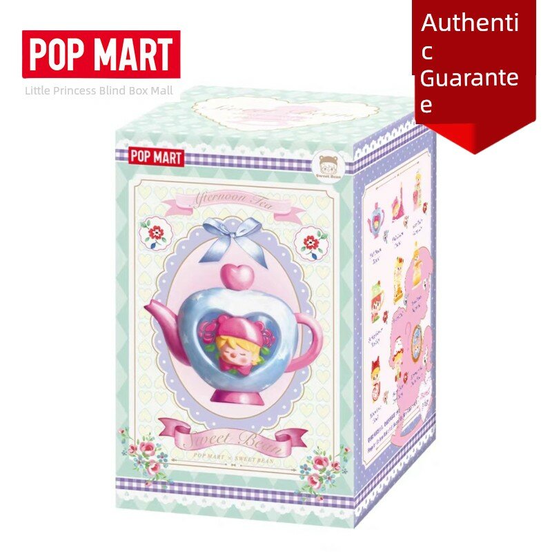 Серия Pop Mart Sweet Bean Afternoon Tea, слепая коробка с фигуркой, случайный выбор 1 шт, коллекционная виниловая