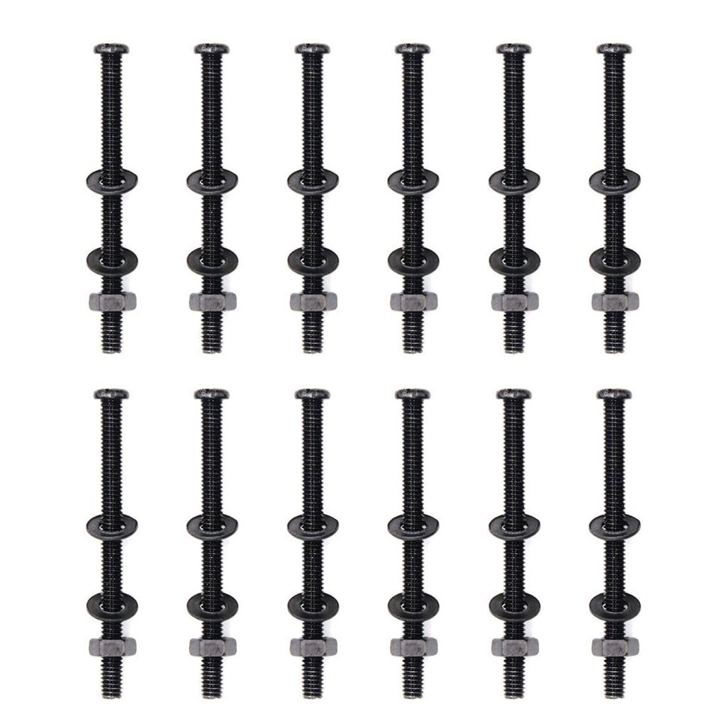 12 шт. набор углеродистых клеточных винтов для крепления вентилятора корпуса компьютера, с гайками
