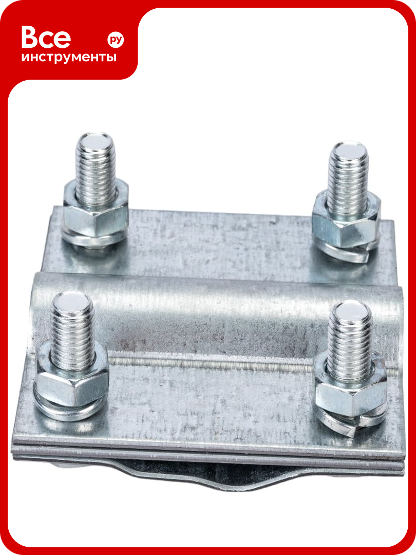 Зажим заземления EZETEK стержень - полоса/пруток крестообразный, оцинковка 90540