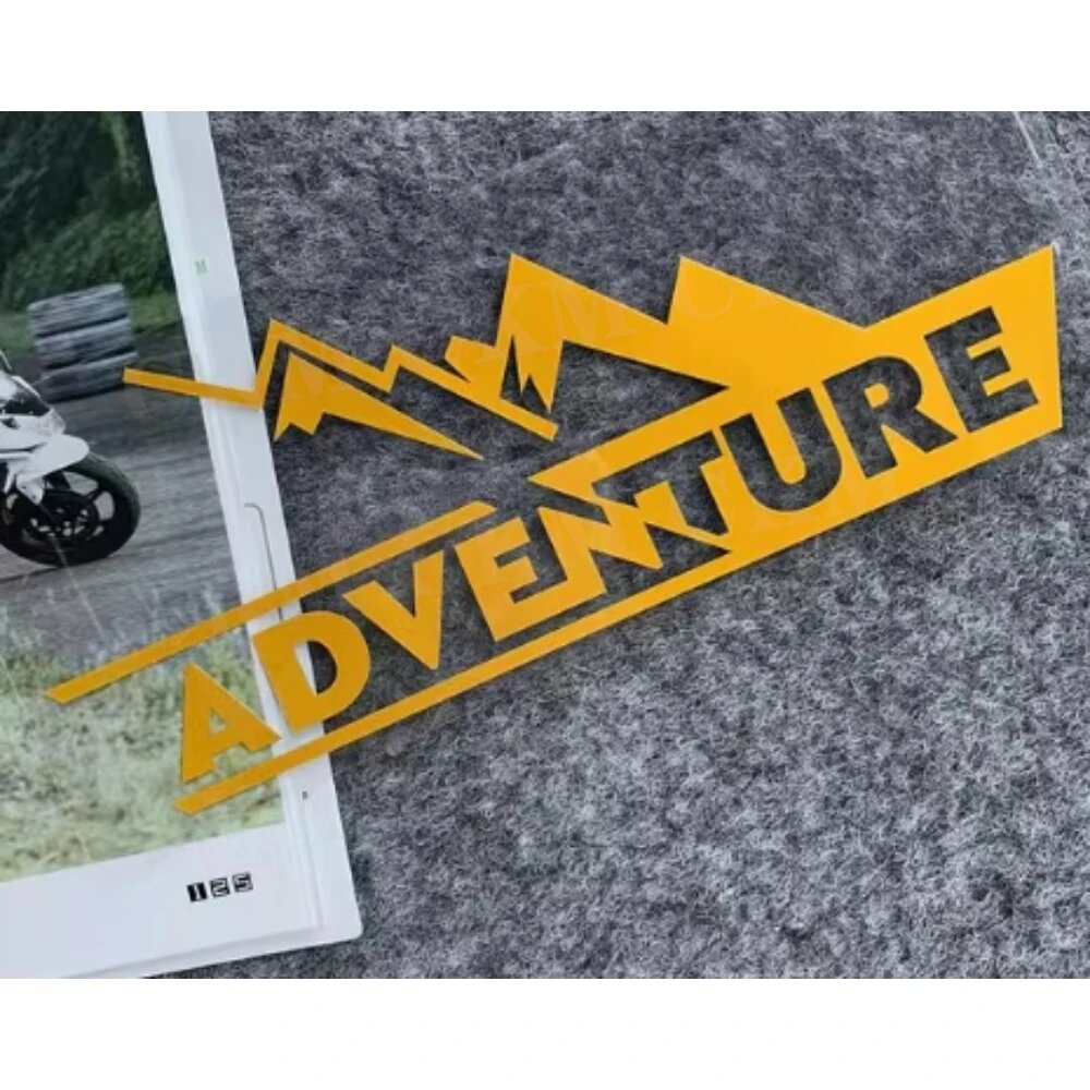 Наклейки для приключений, аксессуары для мотоциклов, наклейка на мото, верхняя коробка, наклейка на багажник, наклейка на хвостовую коробку для окна, двери, украшение кузова автомобиля Желтый, orange